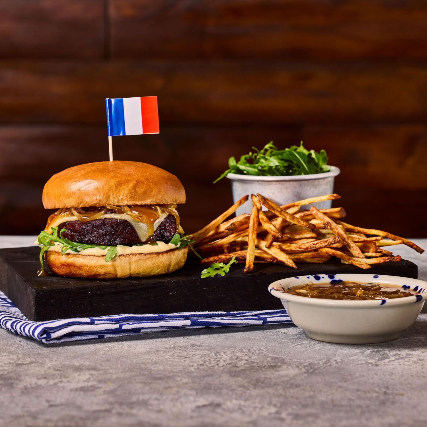 French-Style Plant-Based Burger With Onion Gravy (40 mins) | Gousto ...