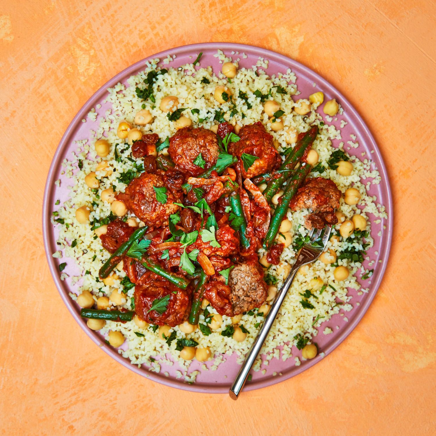 Spicy Meatball & Green Bean Tagine (45 mins) | Gousto Recipe Finder
