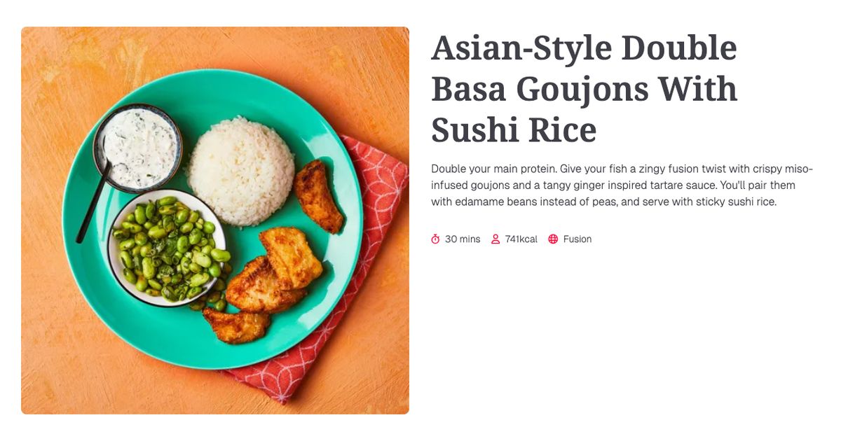 Asian-Style Double Basa Goujons With Sushi Rice (30 mins) | Gousto ...