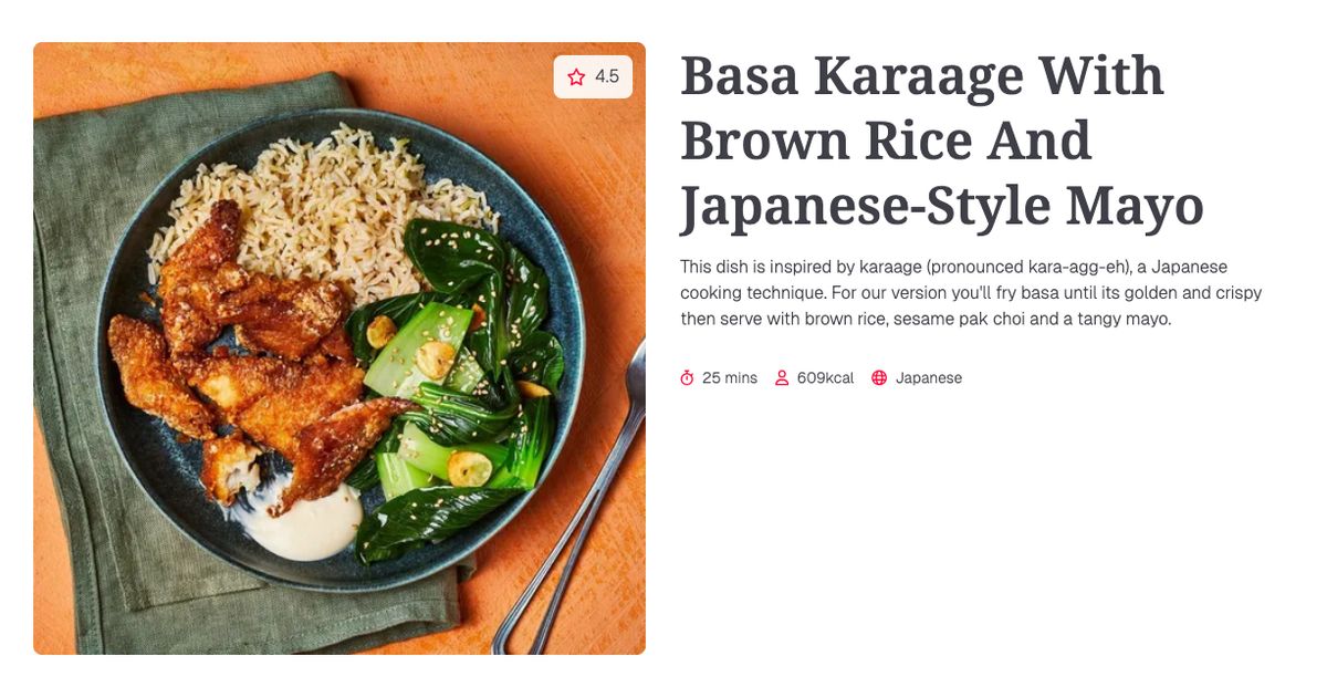 Basa Karaage With Brown Rice And Japanese-Style Mayo (25 mins) | Gousto ...