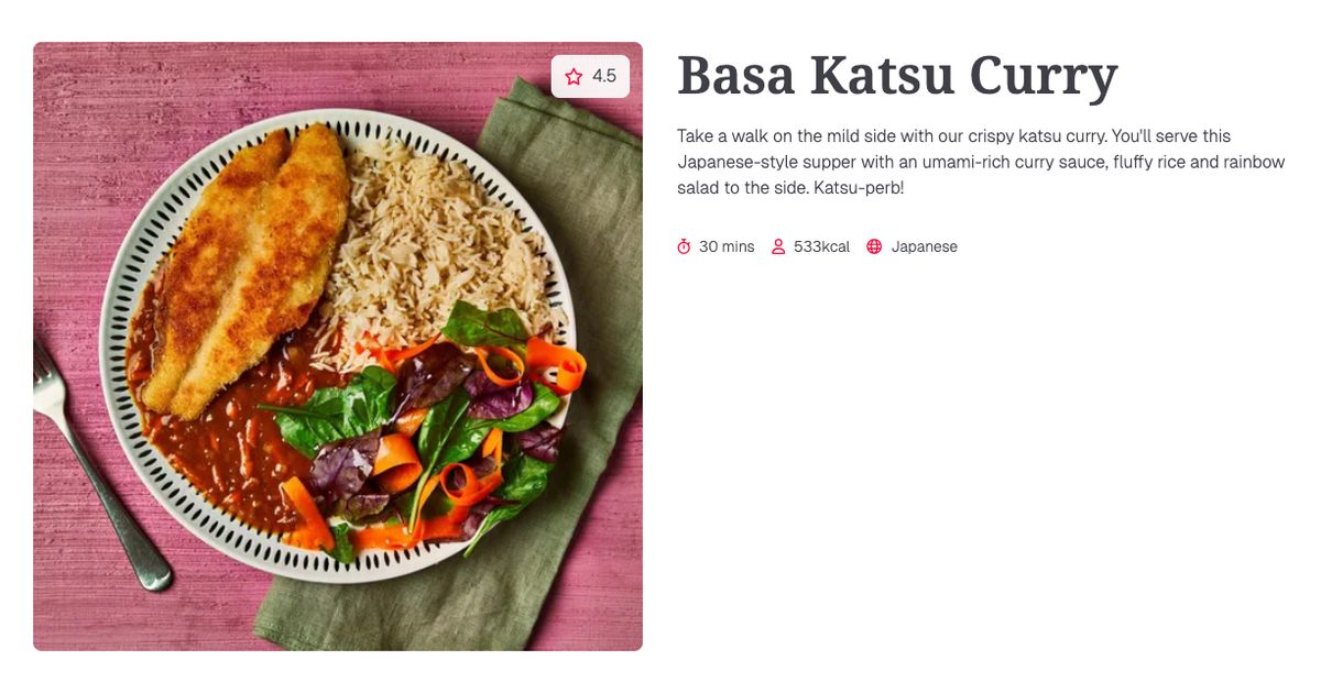 Basa Katsu Curry (30 mins) | Gousto Recipe Search