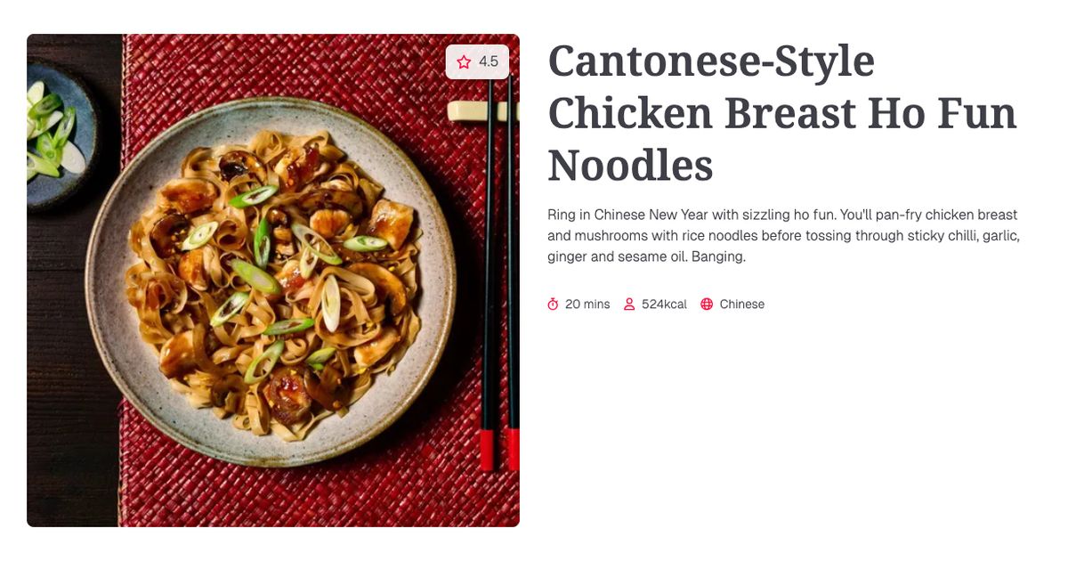 Cantonese-Style Chicken Breast Ho Fun Noodles (20 mins) | Gousto Recipe ...
