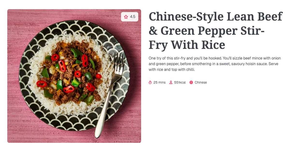 Chinese-Style Lean Beef & Green Pepper Stir-Fry With Rice (25 mins ...