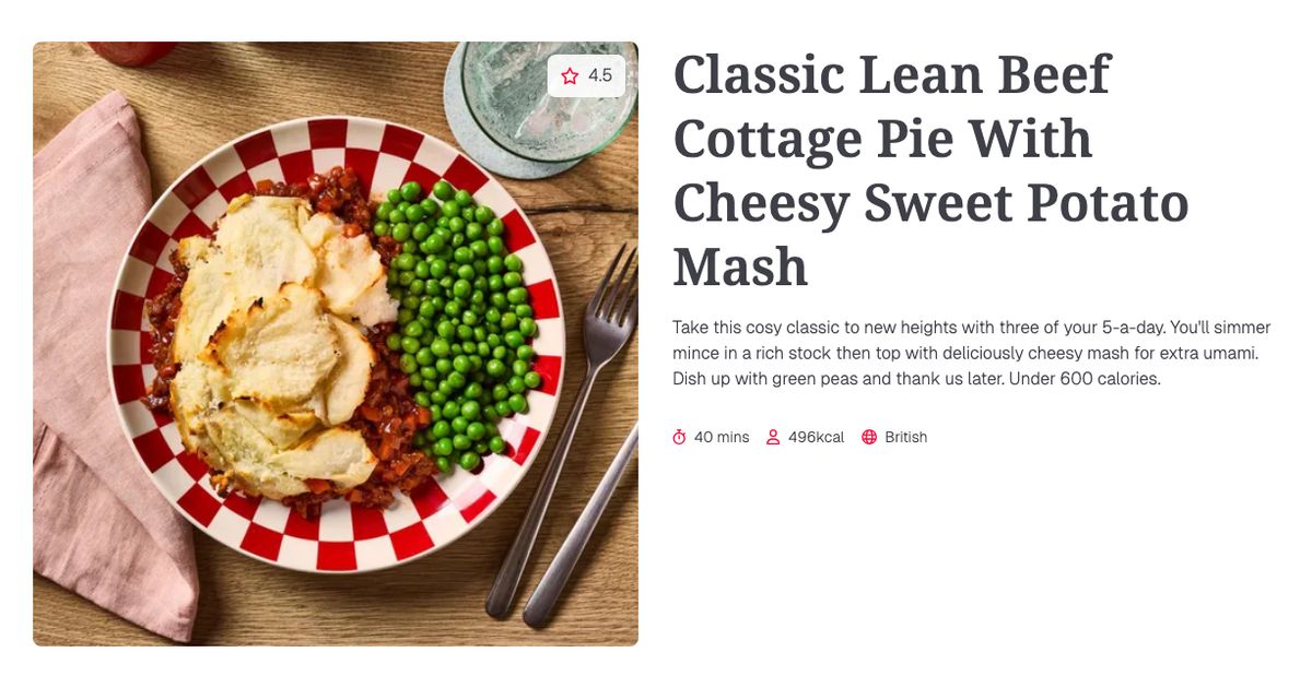 Classic Lean Beef Cottage Pie With Cheesy Sweet Potato Mash (40 mins ...