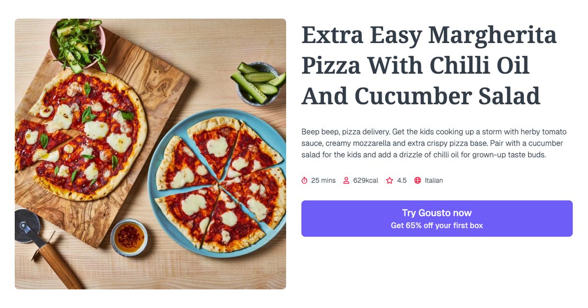 Extra Easy Margherita Pizza With Chilli Oil And Cucumber Salad (25 mins ...