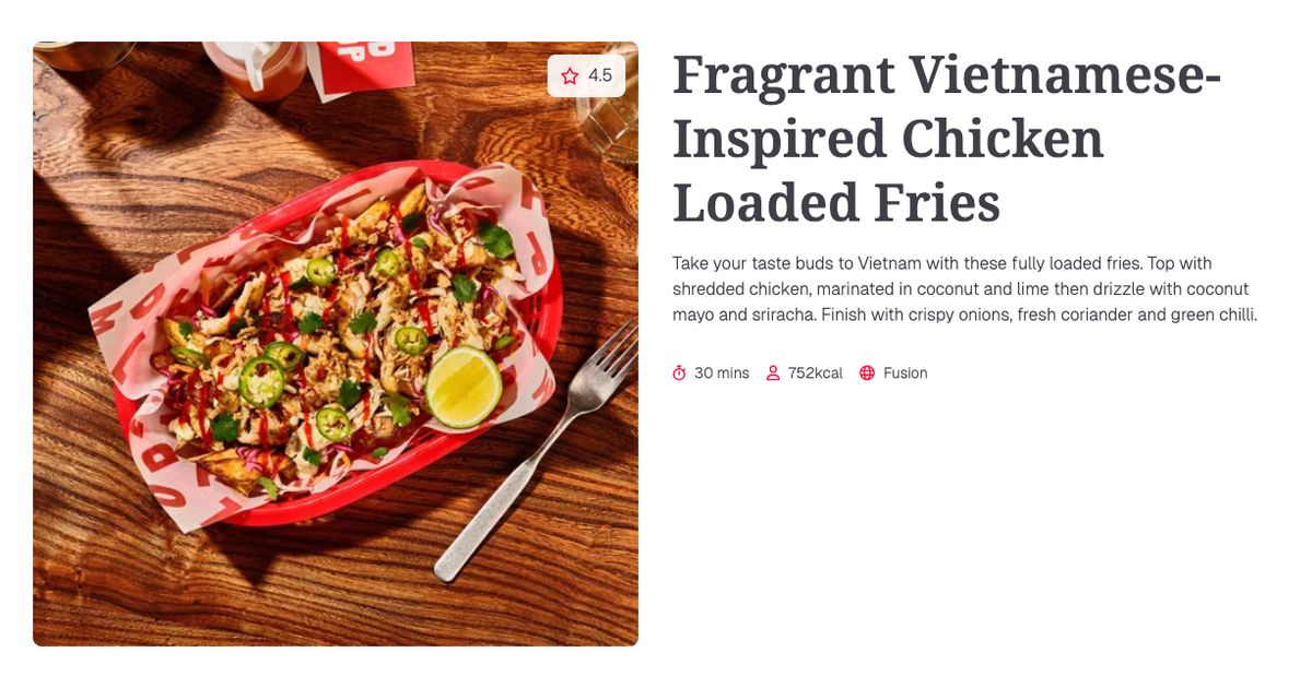 Fragrant Vietnamese-Inspired Chicken Loaded Fries (30 mins) | Gousto ...