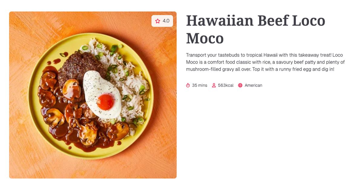 Hawaiian Beef Loco Moco (35 mins) | Gousto Recipe Search