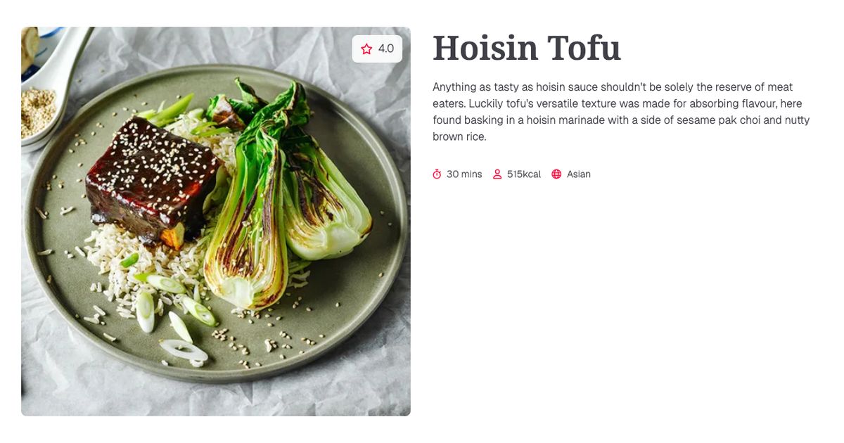 Hoisin Tofu (30 mins) | Gousto Recipe Search