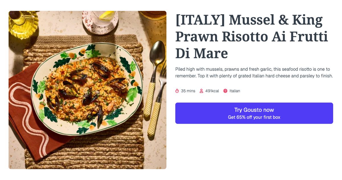[ITALY] Mussel & King Prawn Risotto Ai Frutti Di Mare (35 mins ...