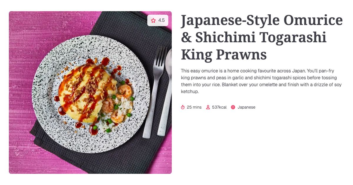 Japanese-Style Omurice & Shichimi Togarashi King Prawns (25 mins ...