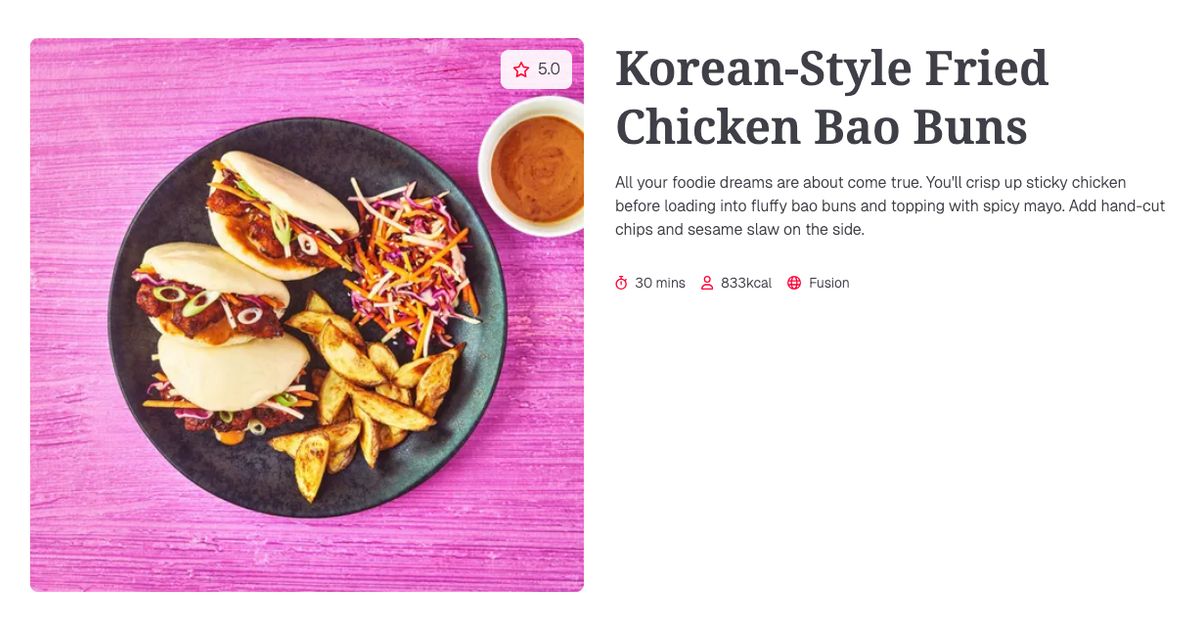 Korean-Style Fried Chicken Bao Buns (30 mins) | Gousto Recipe Search