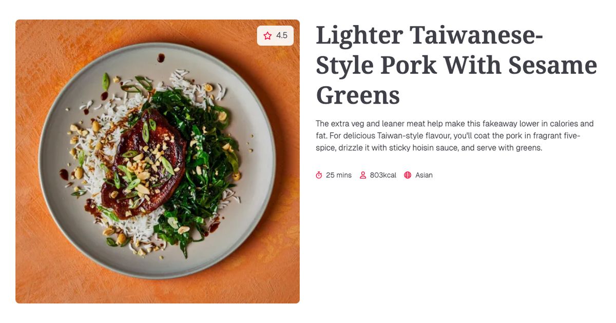 Lighter Taiwanese-Style Pork With Sesame Greens (25 mins) | Gousto ...