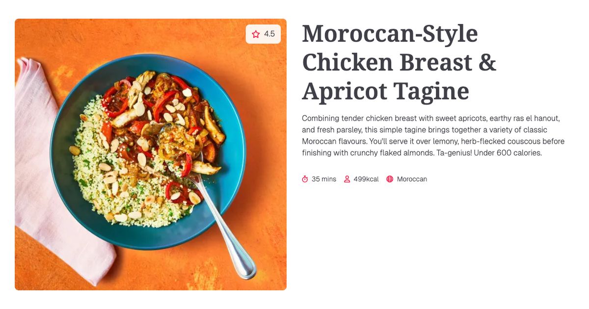Moroccan-Style Chicken Breast & Apricot Tagine (35 mins) | Gousto ...