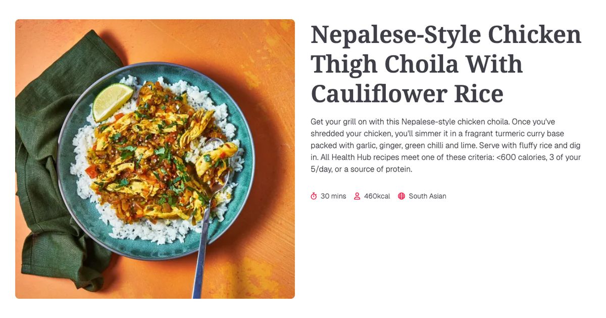 Nepalese-Style Chicken Thigh Choila With Cauliflower Rice (30 mins ...