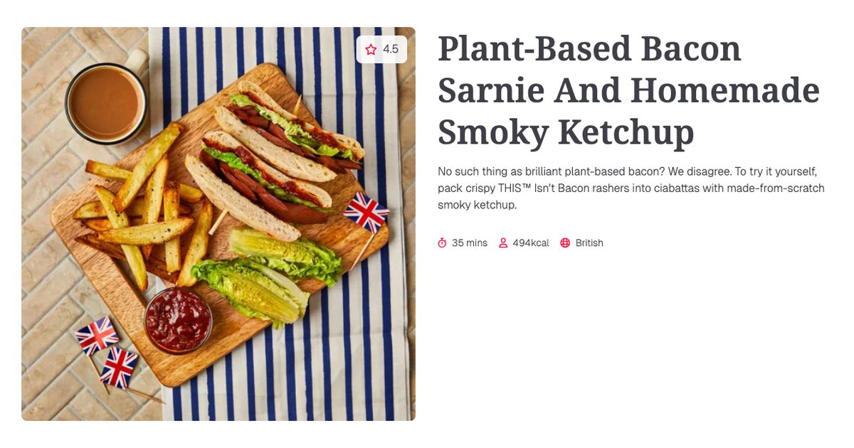 Plant-Based Bacon Sarnie And Homemade Smoky Ketchup (35 mins) | Gousto ...