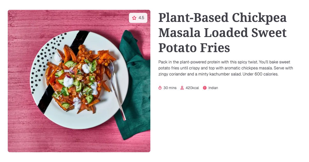 Plant-Based Chickpea Masala Loaded Sweet Potato Fries (30 mins ...