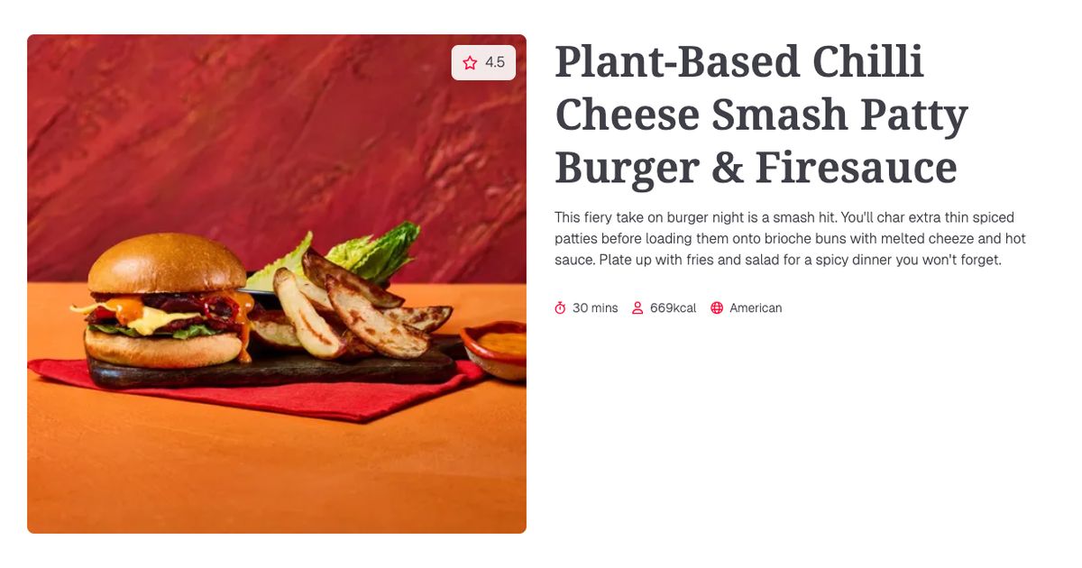 Plant-Based Chilli Cheese Smash Patty Burger & Firesauce (30 mins ...