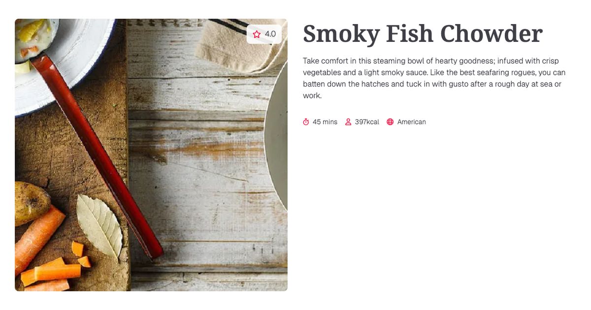 Smoky Fish Chowder (45 mins) | Gousto Recipe Search