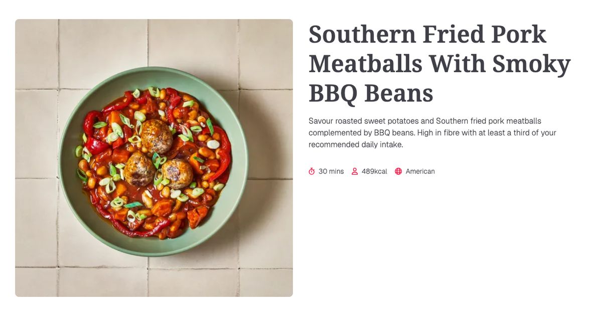Southern Fried Pork Meatballs With Smoky BBQ Beans (30 mins) | Gousto ...