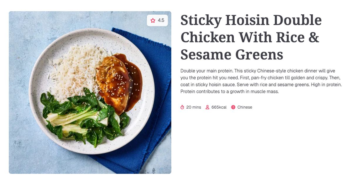 Sticky Hoisin Double Chicken With Rice & Sesame Greens (20 mins ...