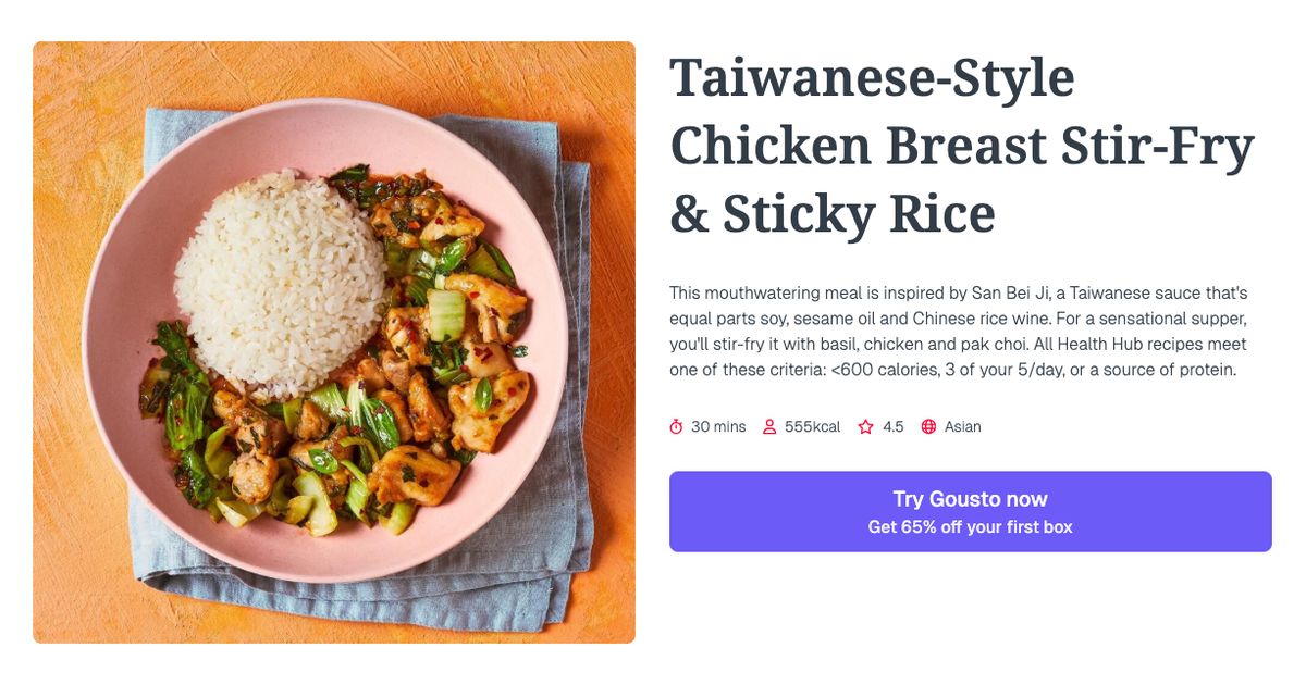 Taiwanese-Style Chicken Breast Stir-Fry & Sticky Rice (30 mins ...