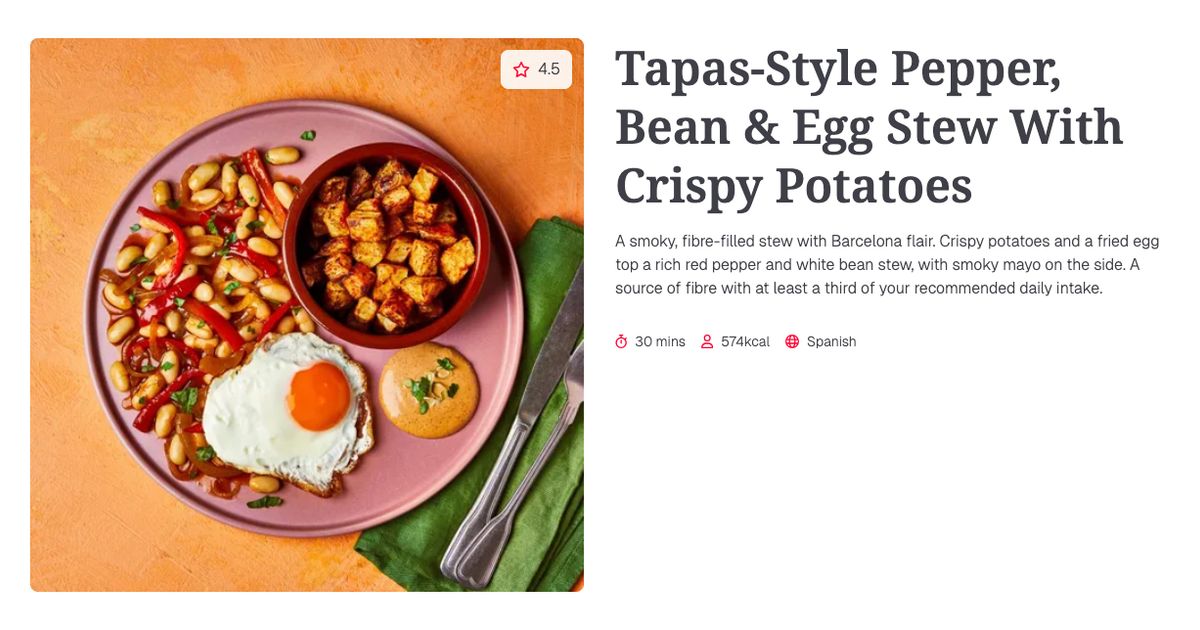 Tapas-Style Pepper, Bean & Egg Stew With Crispy Potatoes (30 mins ...